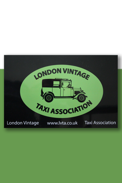 LVTA Magnetic Vehicle Sign - London Vintage Taxi Association
